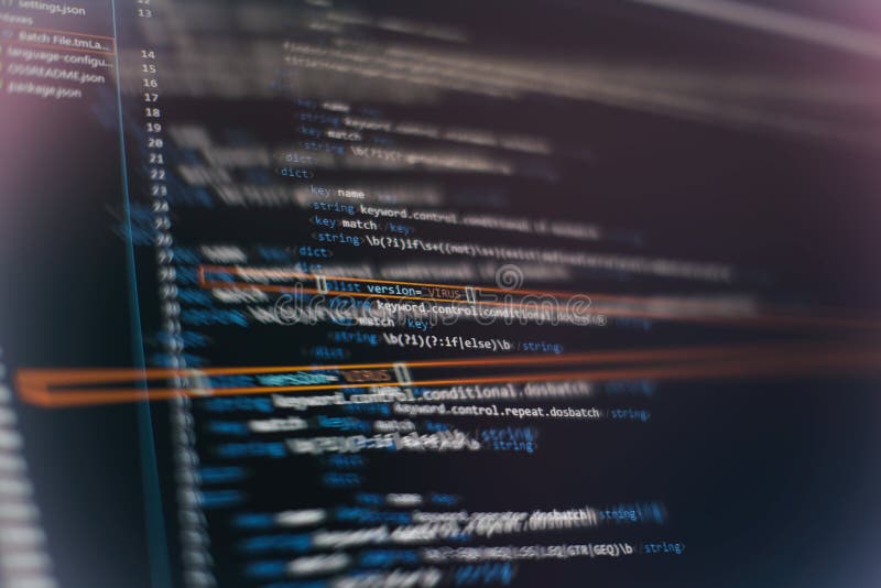 Abstract Computer Script Code Programming Code Screen Of Software Developer Software