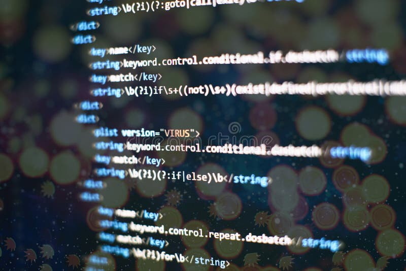 Abstract Computer Script Code Programming Code Screen Of Software Developer Software