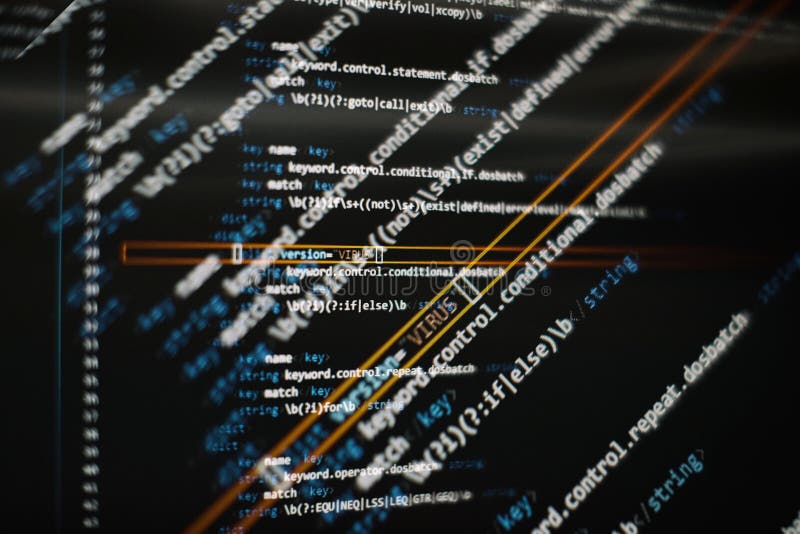 Abstract Computer Script Code Programming Code Screen Of Software Developer Software