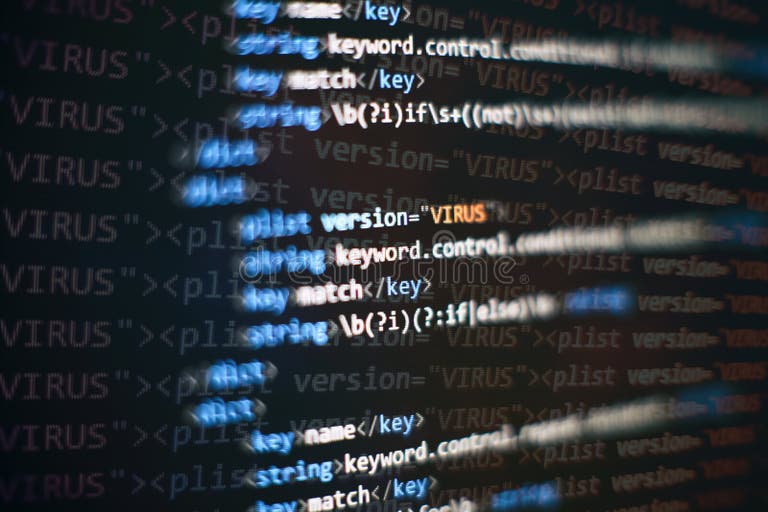 Abstract Computer Script Code. Programming Code Screen of Software ...