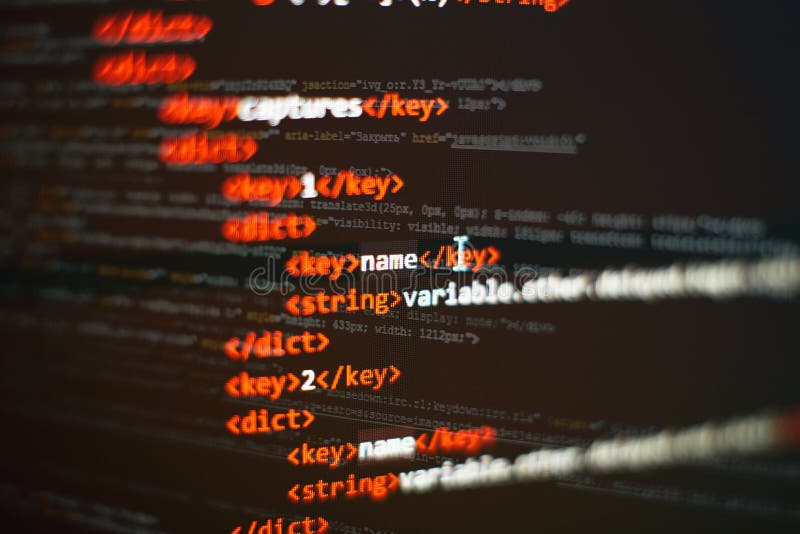 Abstract Computer Script Code Programming Code Screen Of Software Developer Software