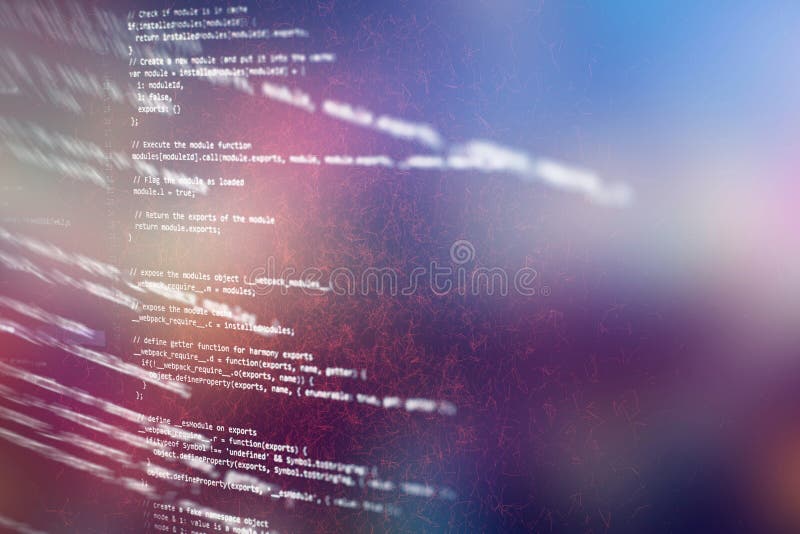 Abstract Computer Script Code Programming Code Screen Of Software Developer Software