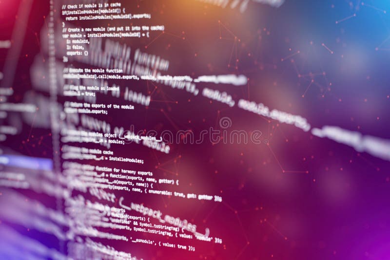 Abstract Computer Script Code Programming Code Screen Of Software Developer Software