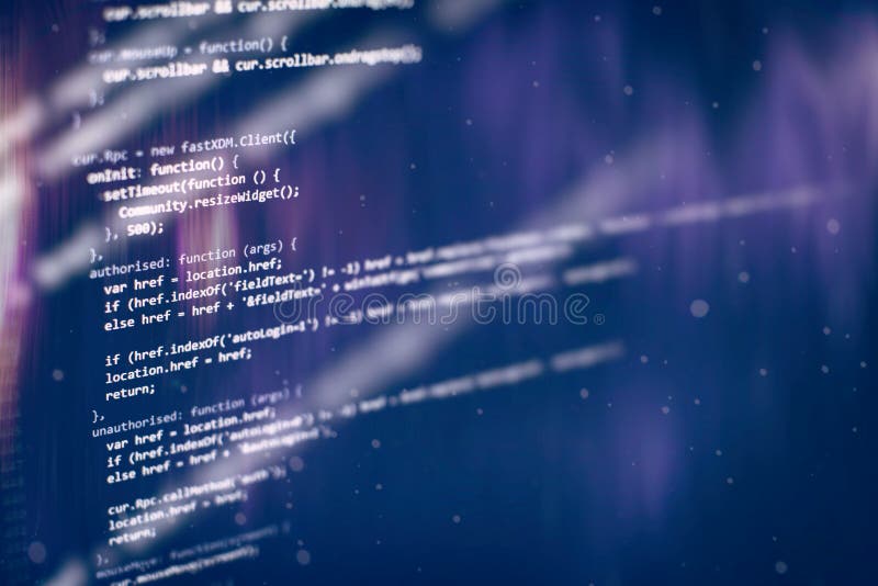 Abstract Computer Script Code Programming Code Screen Of Software Developer Software