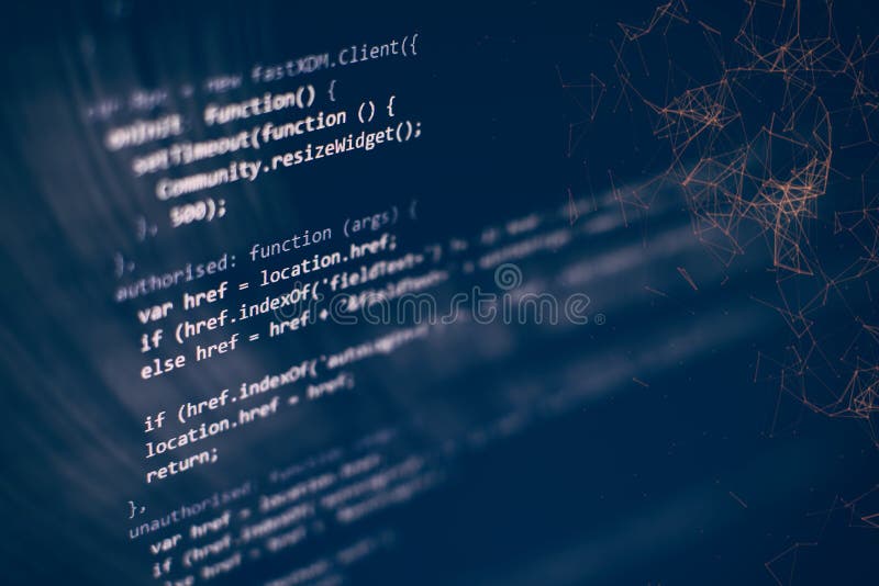 Abstract Computer Script Code Programming Code Screen Of Software Developer Software