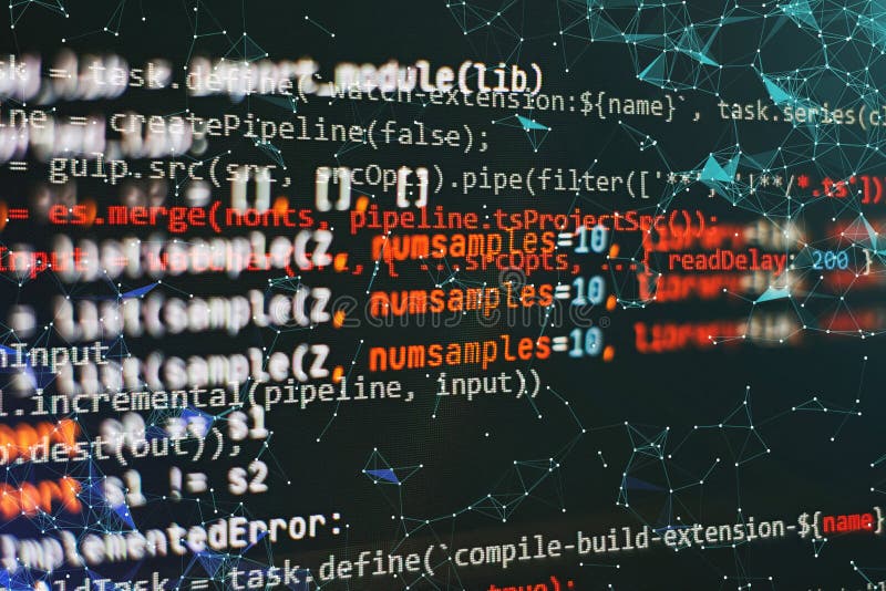 Abstract Computer Script Code Programming Code Screen Of Software Developer Software