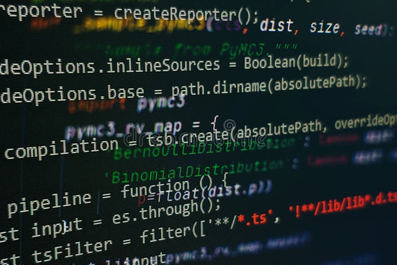 Abstract Computer Script Code Programming Code Screen Of Software Developer Software