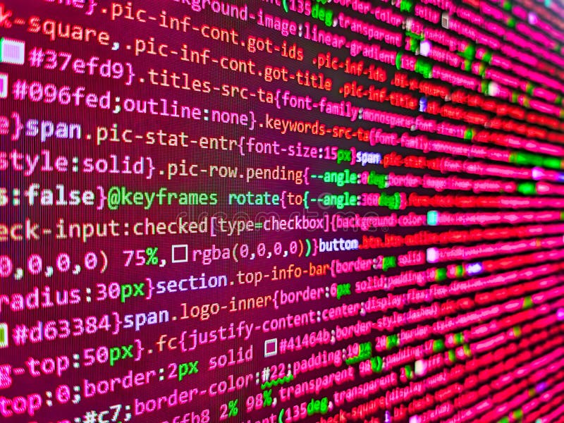 Abstract Computer Script Code. Programming Coding with Editor Colorful ...