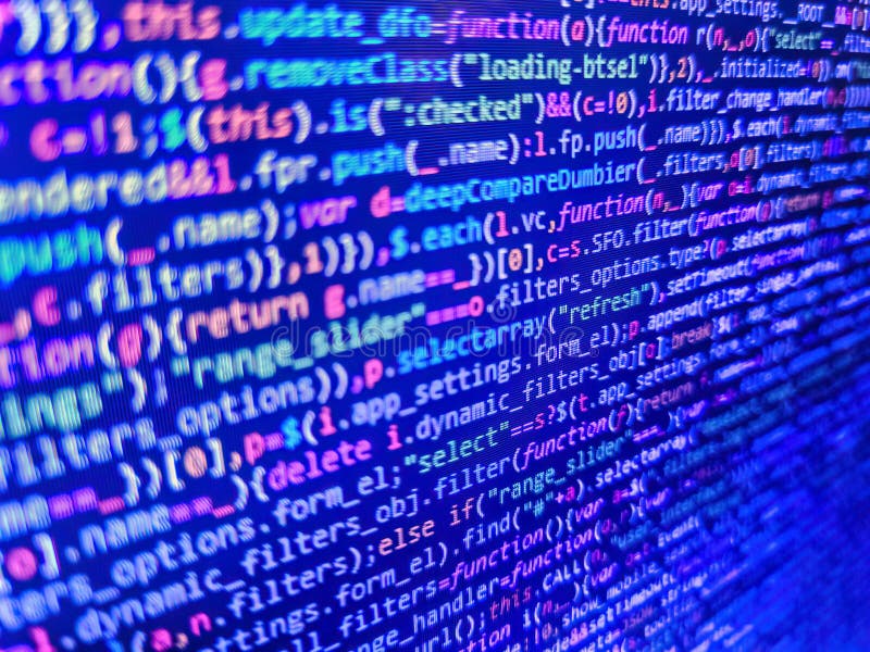 Abstract Computer Script Code Screen Of Web Developing Javascript Code Web Developer