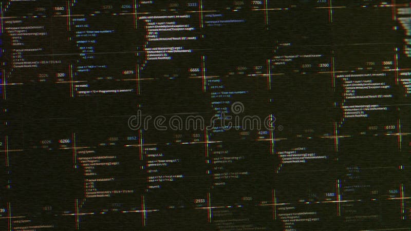 Abstract Hacker Screen With Cracking Password And Data Decryption Seamless Loop Animation