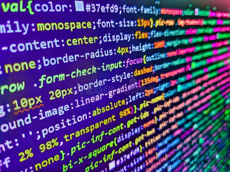 Abstract Computer Script Source Code Matrix Byte Of Binary Data Rian Code Running Abstract