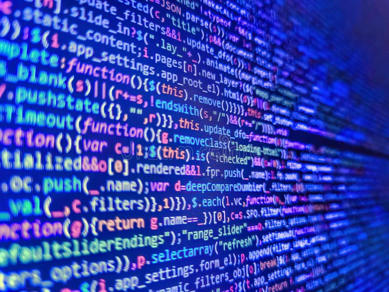 Abstract Computer Script Source Code Programming Code Abstract Background Screen Of Software