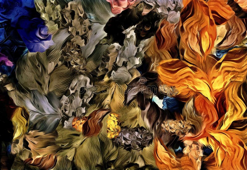 Abstract Computer Stylized Decorative Vintage Texture, Background ...