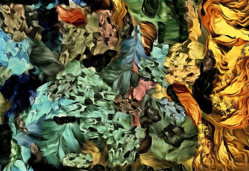 Abstract Computer Stylized Decorative Vintage Texture, Background ...