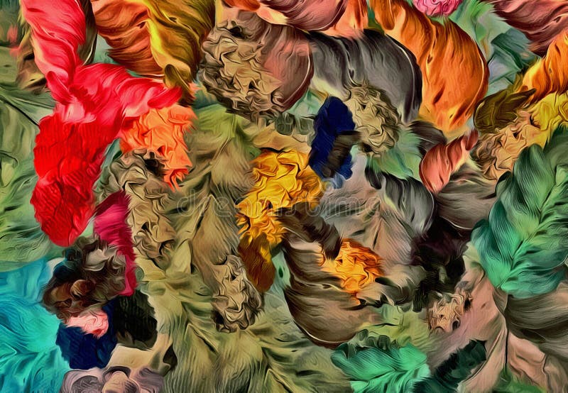 Abstract Computer Stylized Decorative Vintage Texture, Background ...