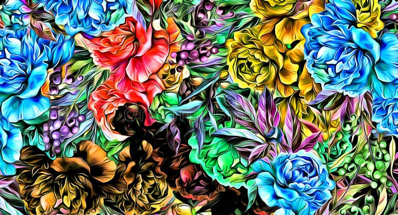 Abstract Computer Stylized Decorative Vintage Texture, Background ...