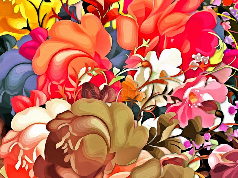 Abstract Computer Stylized Decorative Vintage Texture, Background ...