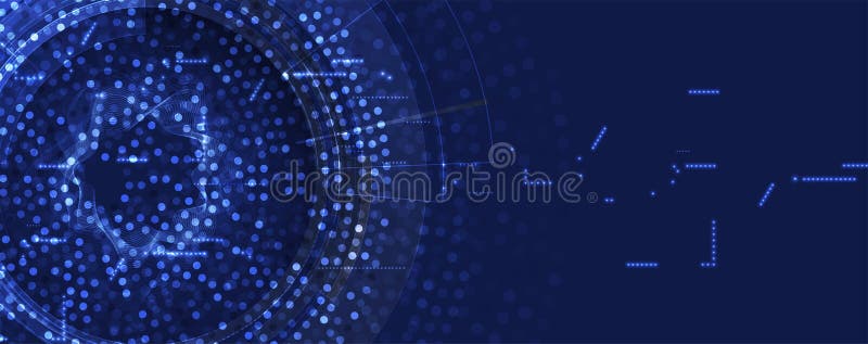 Abstract Computer Technology Background. Network Visual Connection ...