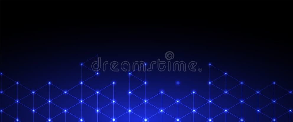 Abstract Computer Technology Background. Network Visual Connection ...