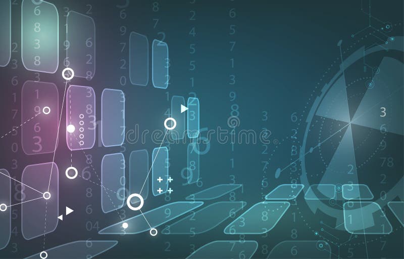 Abstract Computer Technology Network Futuristic Background Stock ...