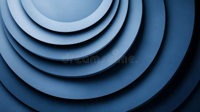 Abstract Concentric Blue Circles Background Stock Illustration ...