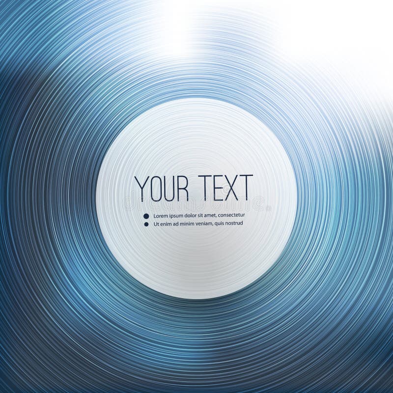 Abstract Concentric Circles Background Vector with Label in the Center ...