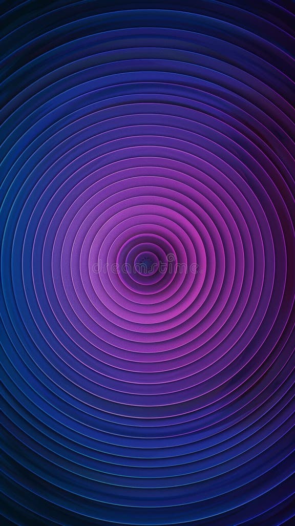 Abstract Concentric Circles in Blue and Purple Gradient Stock Photo ...