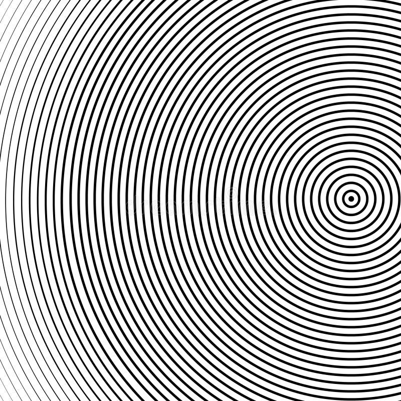 Abstract Concentric Circles Texture in Black and White Colors ...