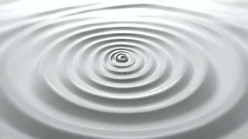 Abstract Concentric Circles in White Liquid, Ripple Effect, Close-up ...