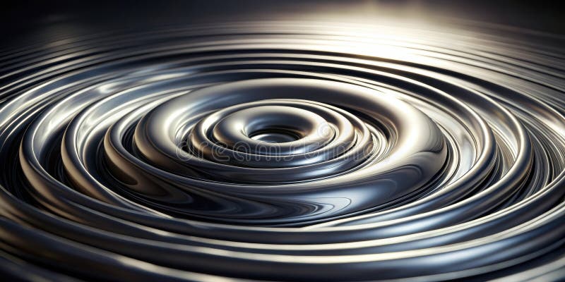 Abstract Concentric Metallic Ripples a Study in Reflective Surfaces ...