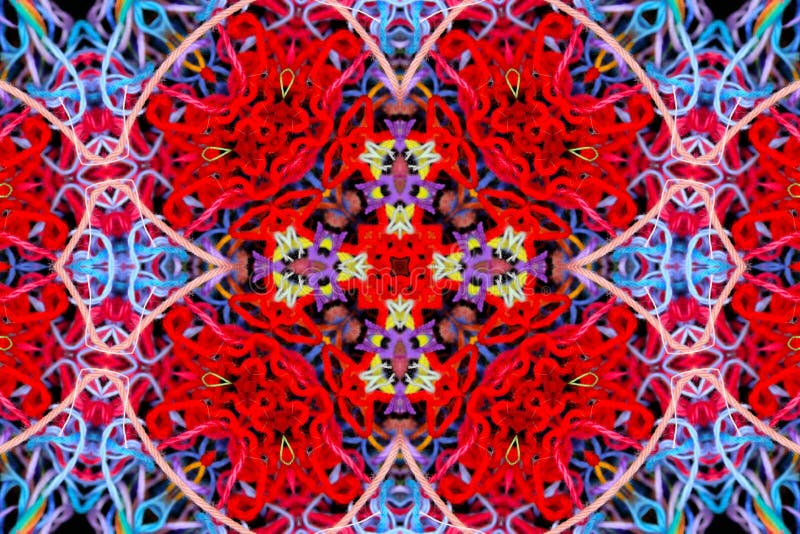 Abstract Pattern of Multicolored Threads with 3D Effect Stock ...