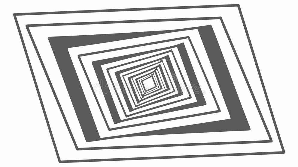 Abstract Concentric Square Pattern, Creating a Hypnotic and Dynamic Visual Effect, Vector Design ...