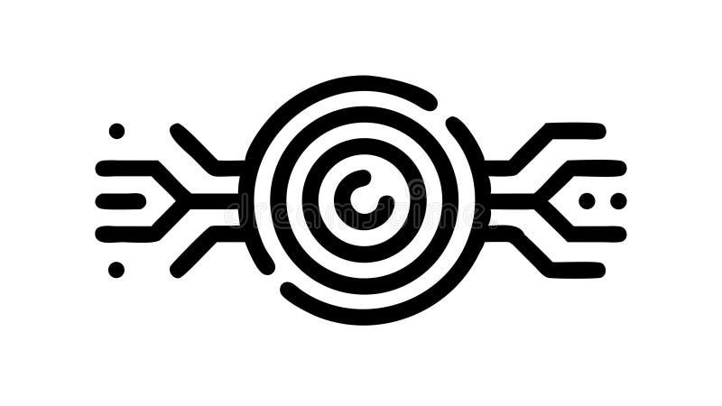 Abstract Concentric Target. Data Processing and Information Flow Vector, Vector Design ...