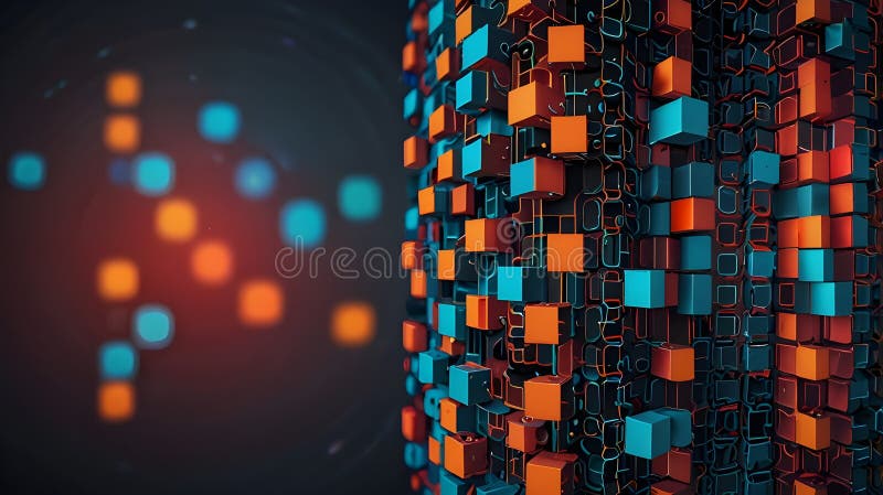 Abstract Concept of AI Learning, Represented As Shifting Geometric ...