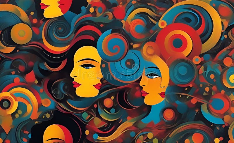 Abstract Concept Art of Menal Health Problems Stock Illustration ...