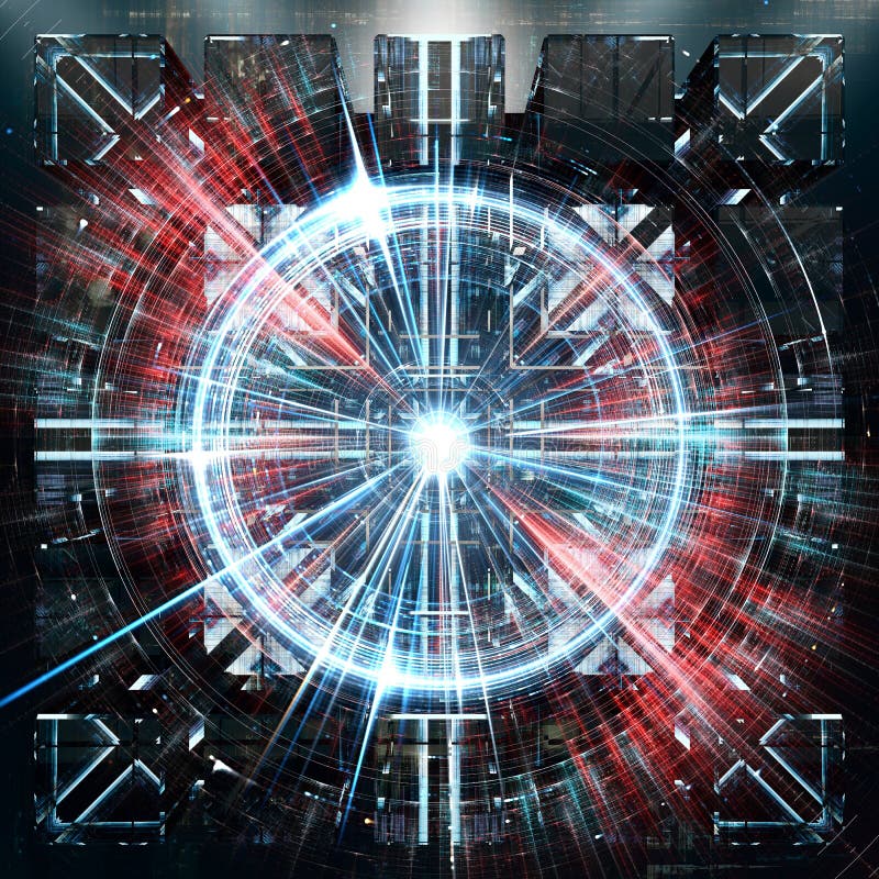 Concept of Quantum Physics Duality of a Photon Stock Illustration ...