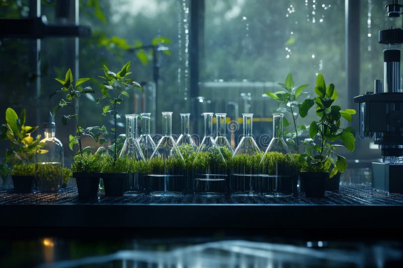 An Abstract Concept Background Featuring a Laboratory Test Tube with ...