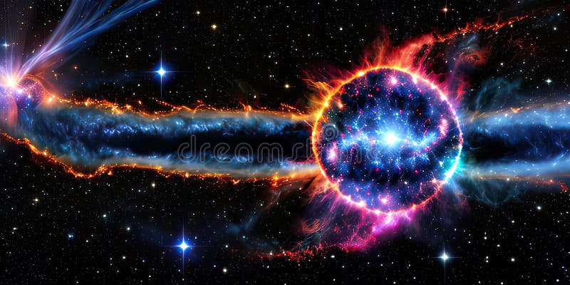 Abstract Concept Background Stunning Supernova by Assorted Colorful ...