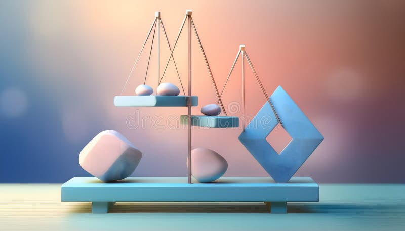 Abstract Concept of Balance and Harmony with Geometric Shapes ...
