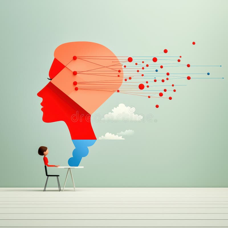 Abstract Concept of Creative Thinking and Idea Generation with Colorful ...