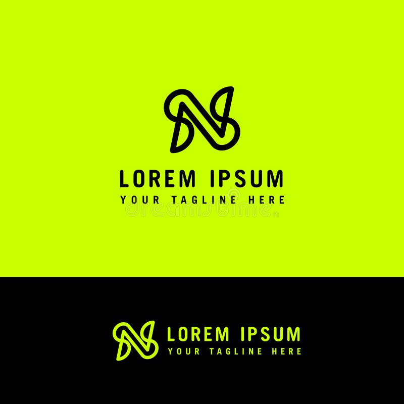 Abstract Concept Creative Vector Letter N Logo with Minimalist Style ...