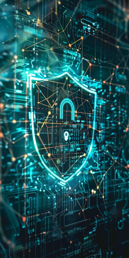 Abstract Concept of Cyber Defense Strategies. Stock Illustration ...