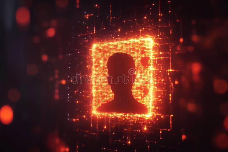 Abstract Concept of Digital Identity and Data Security Visualization ...