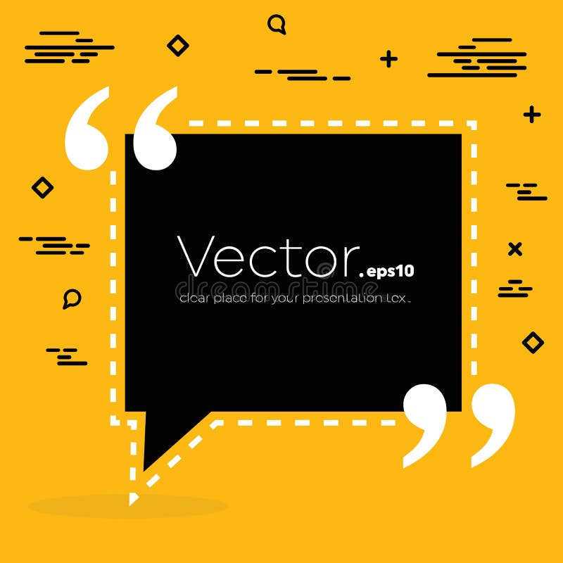 Abstract Concept Empty Speech Square Quote Text Bubble. for Web and ...