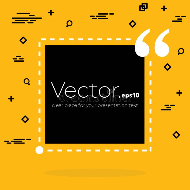 Abstract Concept Empty Speech Square Quote Text Bubble. for Web and ...