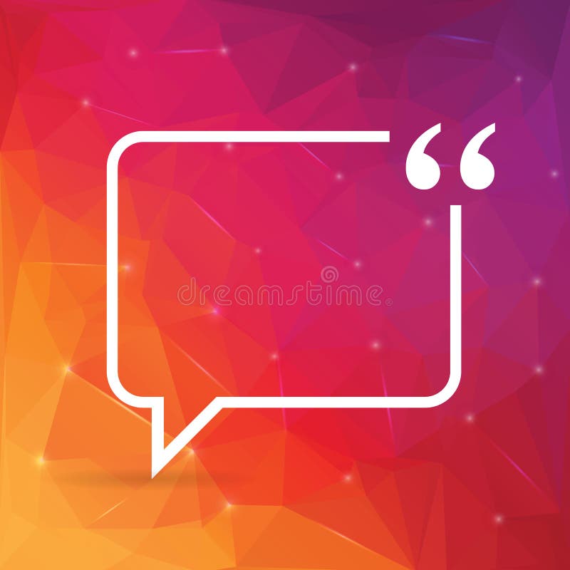 Abstract Concept Empty Speech Square Quote Text Bubble. for Web and ...
