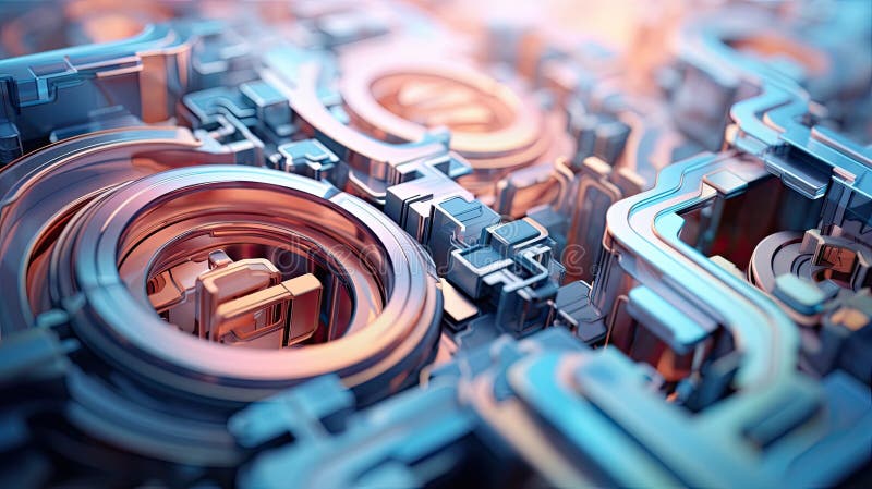 Abstract Concept of Evolving Technology, Abstract Mechanical Elements ...