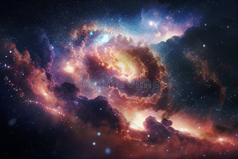 Abstract Concept of Galaxy and Universe. Stardust, Planet and Cosmos ...