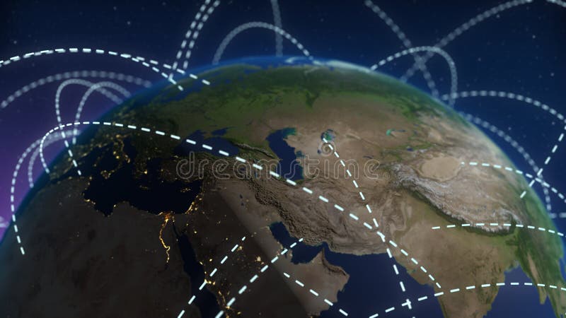 Abstract Concept of Global Communication Stock Illustration ...