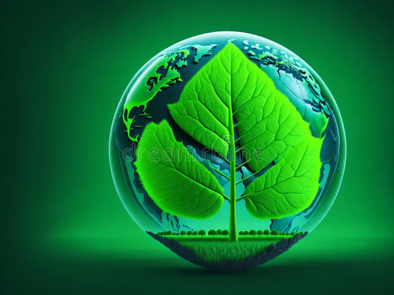 Abstract Concept of Green Energy, Alternative Energy Generation ...